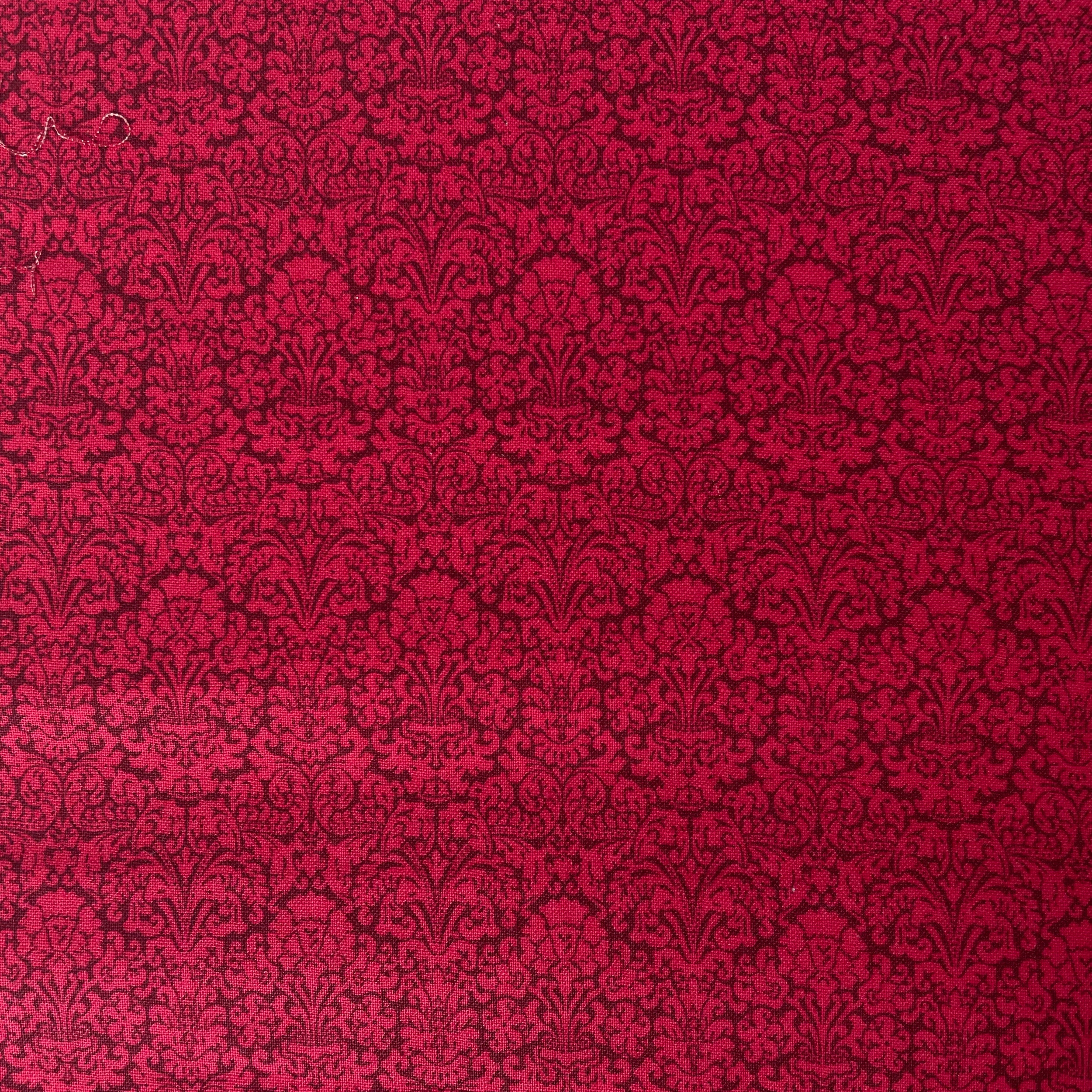 UP539, Monochromatic Red Cotton Print, 44" x 1 yard | Up-Stitch